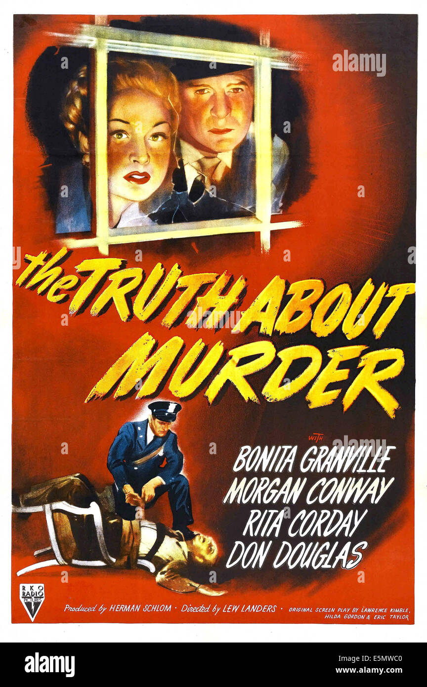 THE TRUTH ABOUT MURDER, (aka THE LIE DETECTOR), US poster, top from ...