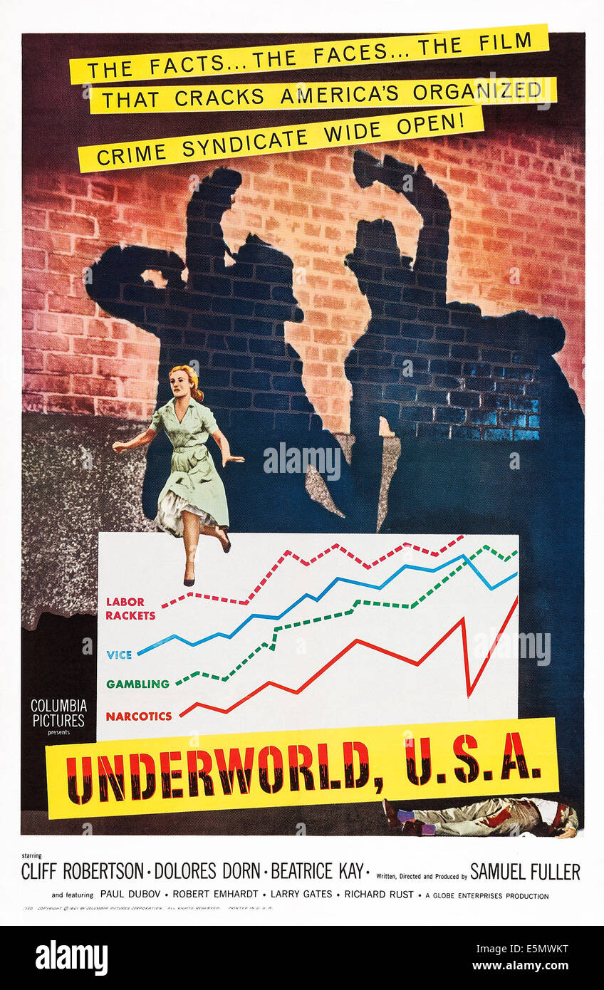 UNDERWORLD U.S.A., US poster, 1961 Stock Photo - Alamy