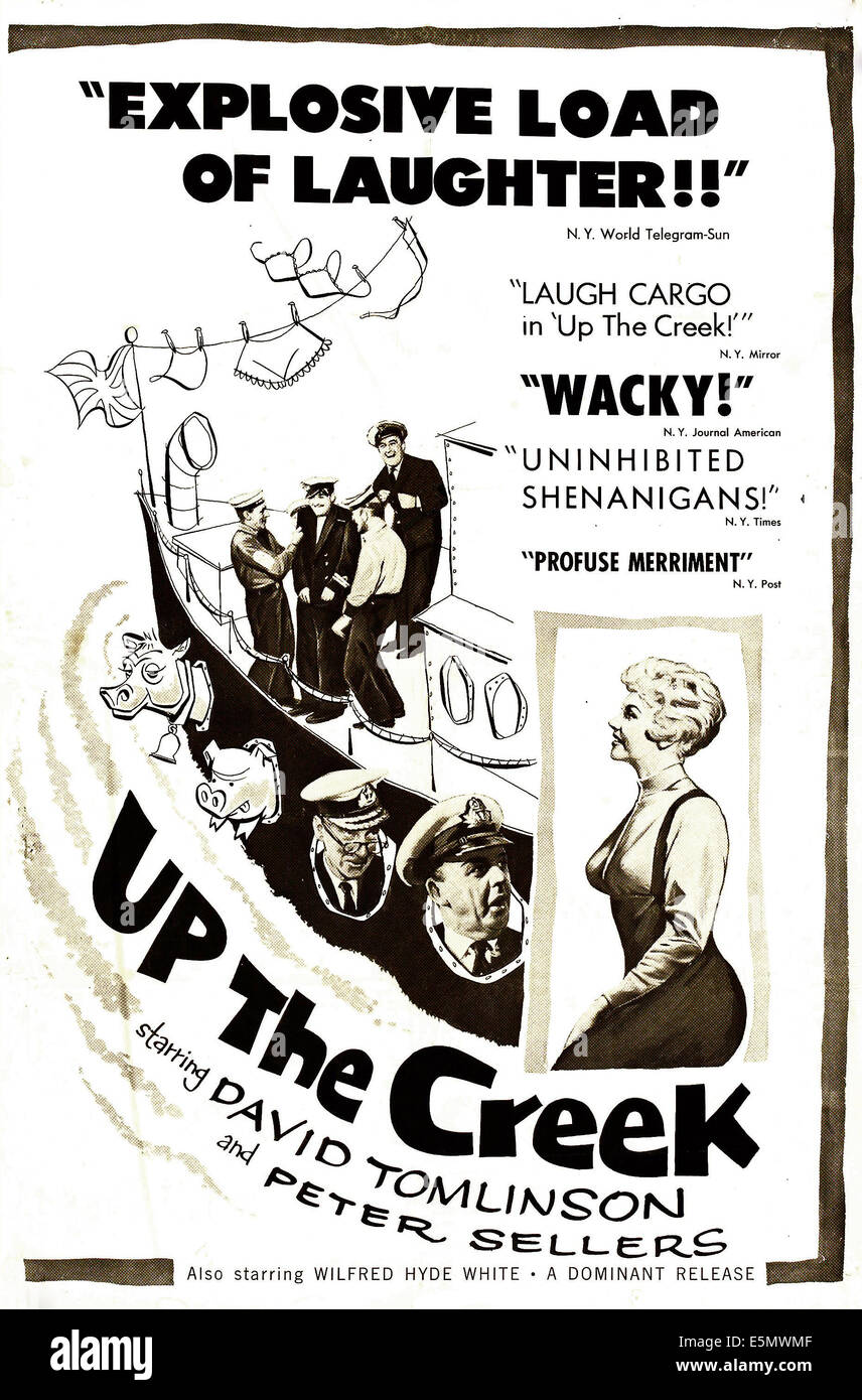 UP THE CREEK, US poster art, 1958 Stock Photo - Alamy