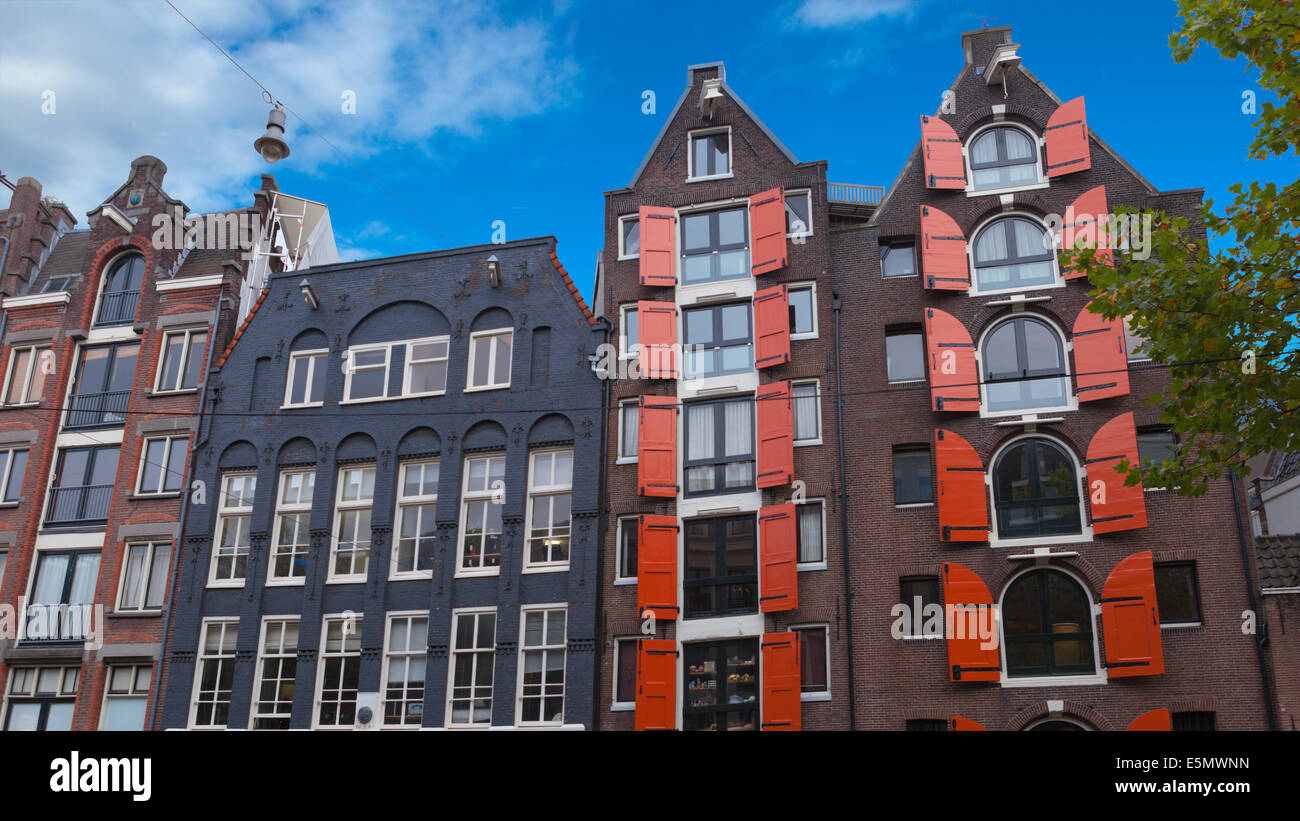 Historical brick buildings in the old city center of Amsterdam ...