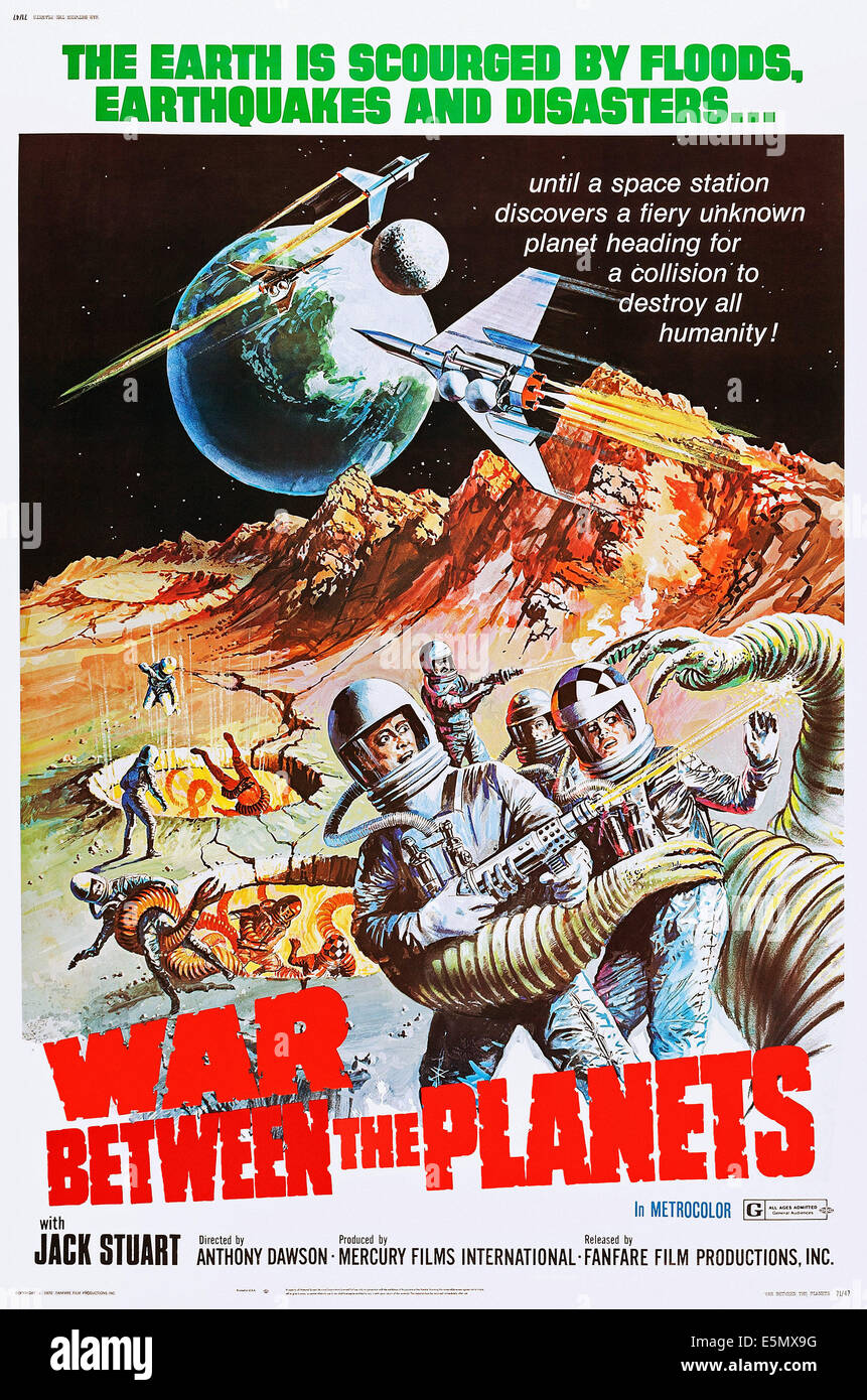 WAR BETWEEN THE PLANETS, (aka IL PIANETA ERRANTE), US poster art, 1966 ...