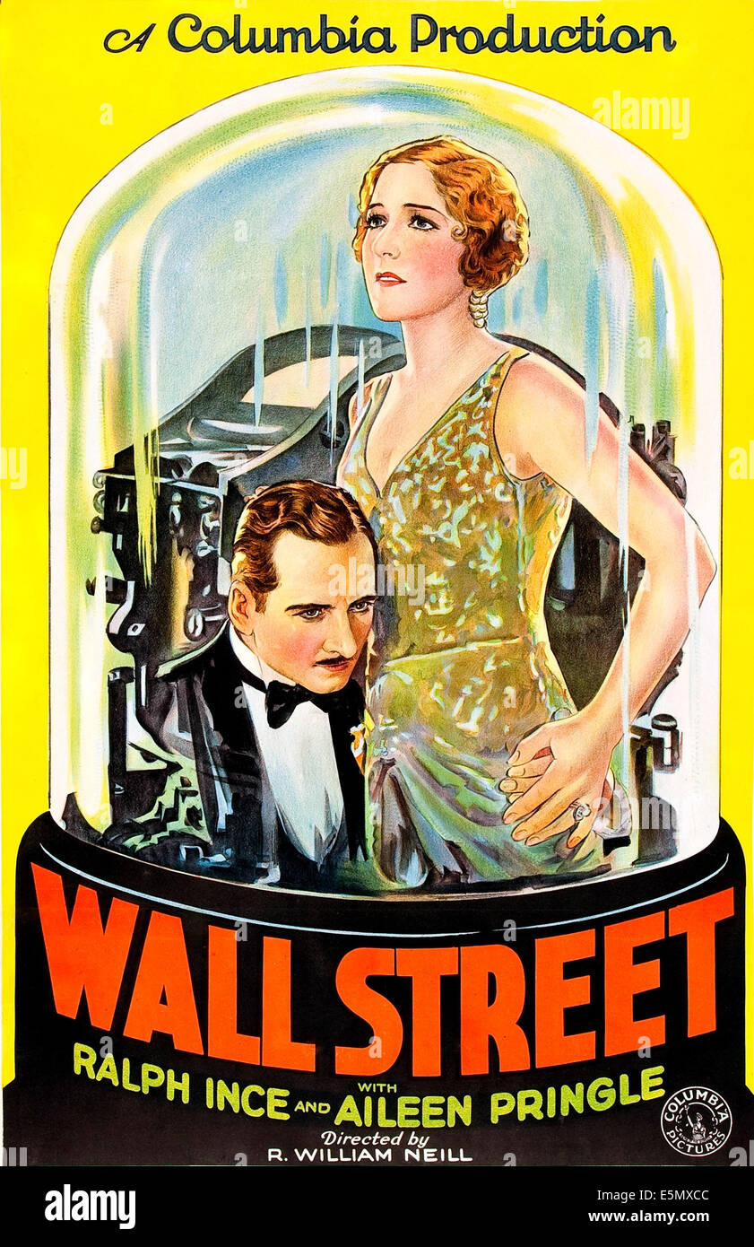 WALL STREET, from left, Ralph Ince, Aileen Pringle, 1929 Stock Photo ...