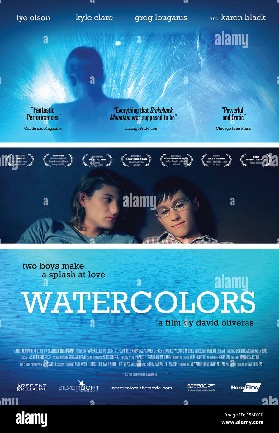 WATERCOLORS, US poster art, from left: Kyle Clare, Tye Olson, 2008 ...