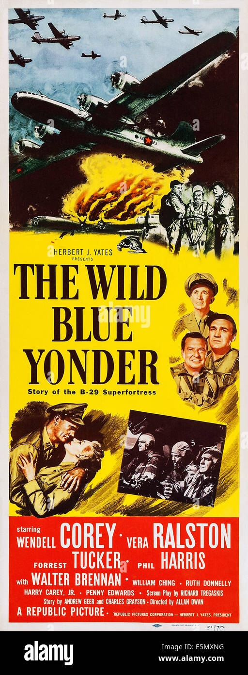 THE WILD BLUE YONDER, US poster art, right from top: Walter Brennan ...