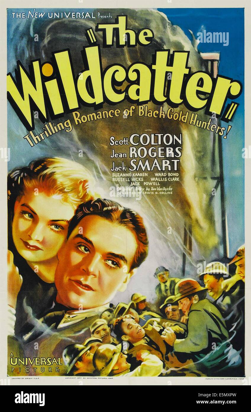 THE WILDCATTER, from left: Jean Rogers, Scott Colton, 1937 Stock Photo ...
