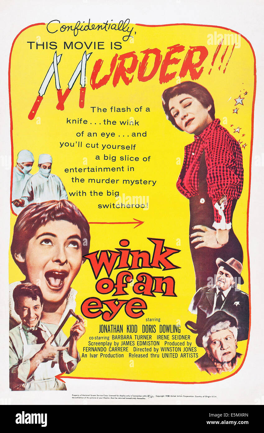 WINK OF AN EYE, US poster art, bottom left, from top: Barbara Turner ...