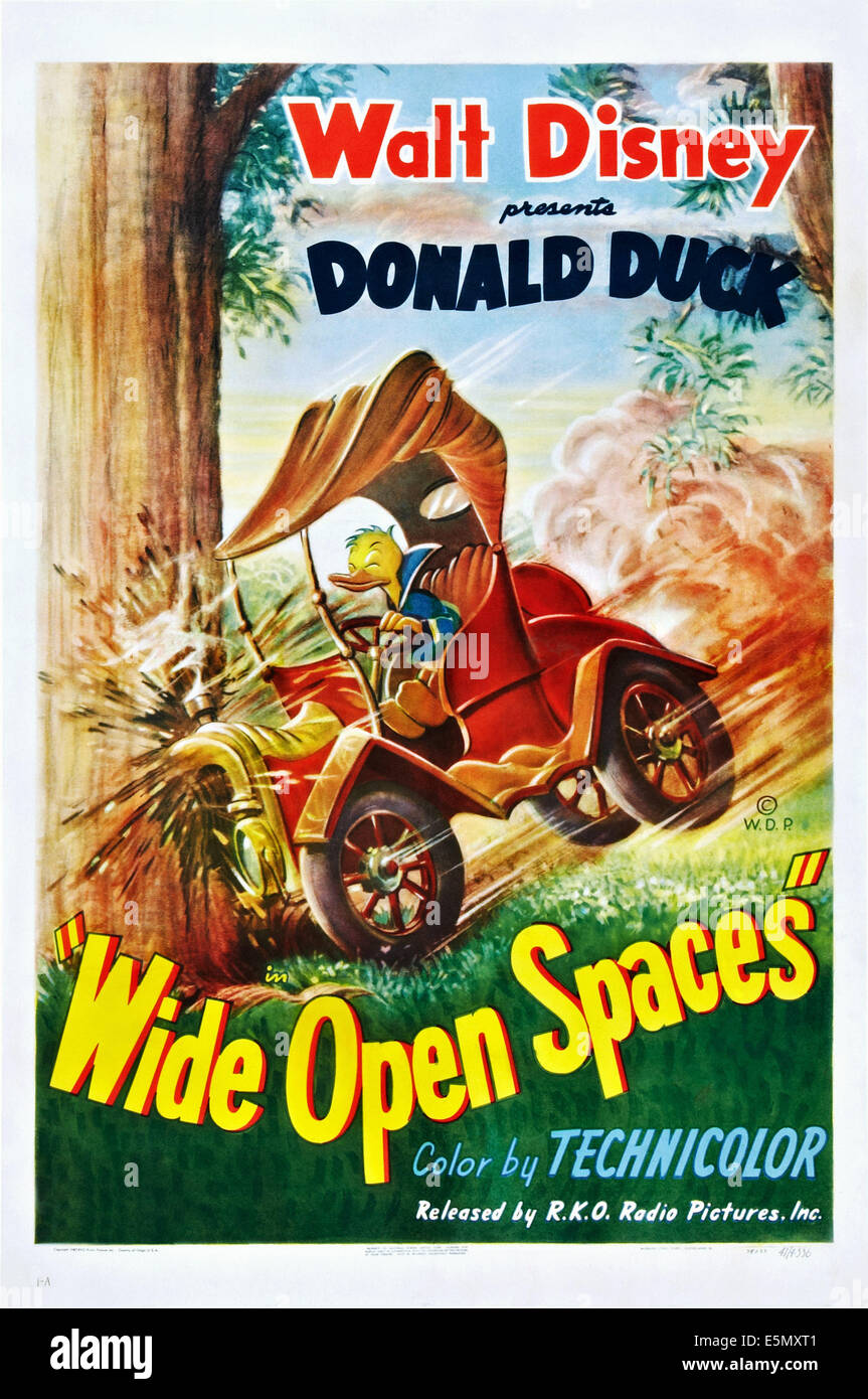 WIDE OPEN SPACES, Donald Duck on poster art, 1947 Stock Photo - Alamy
