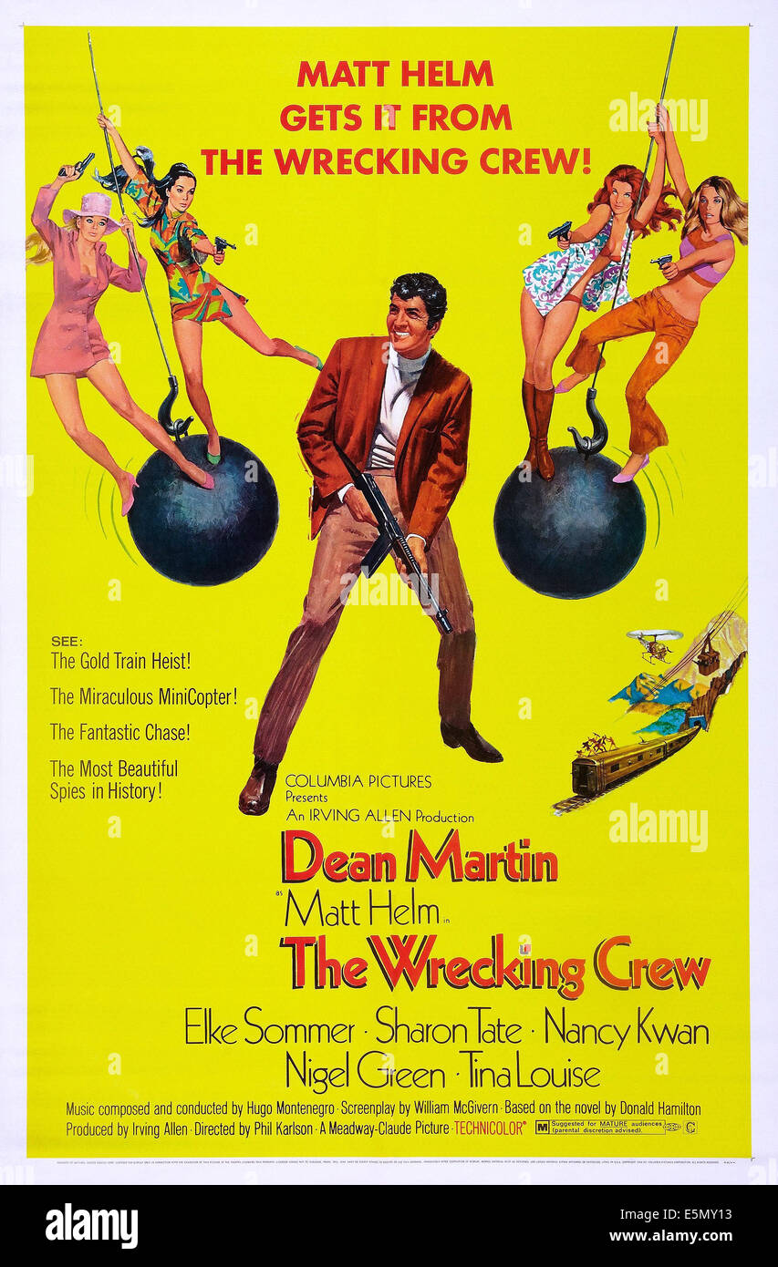 THE WRECKING CREW, US poster, Dean Martin, 1969 Stock Photo - Alamy