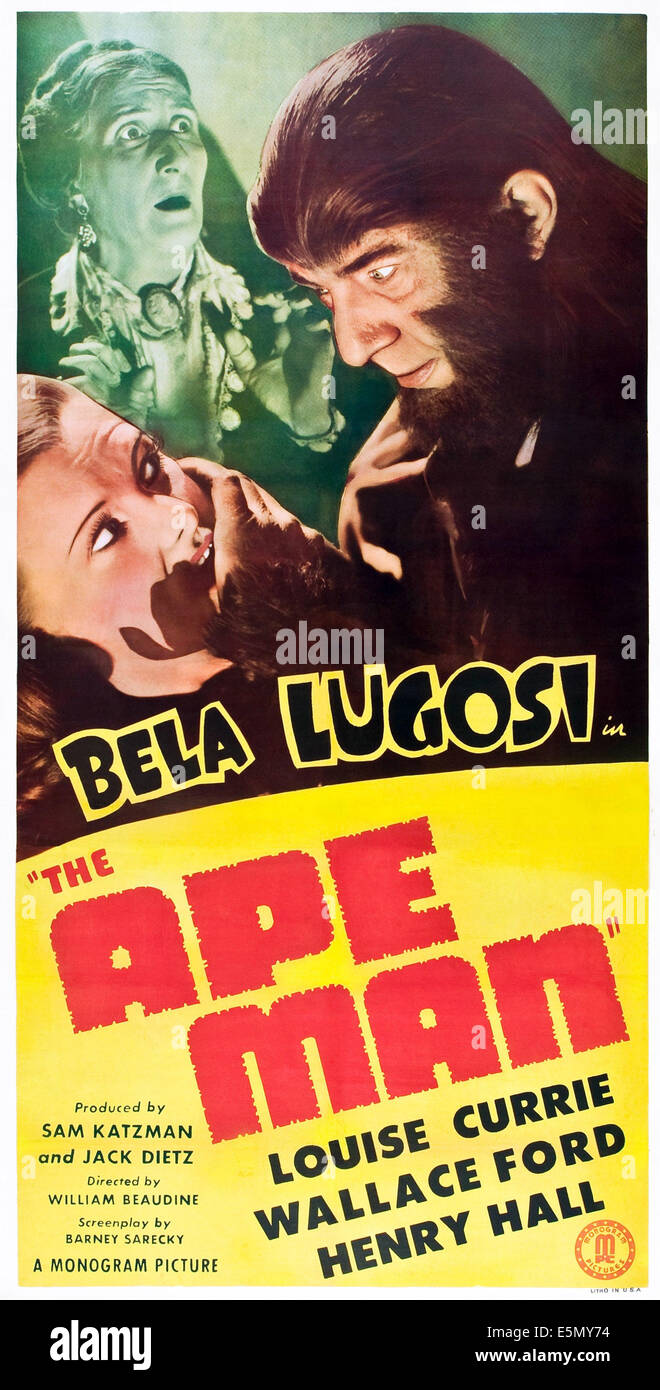 THE APE MAN, from left: Louise Currie, Minerva Urecal, Bela Lugosi on ...