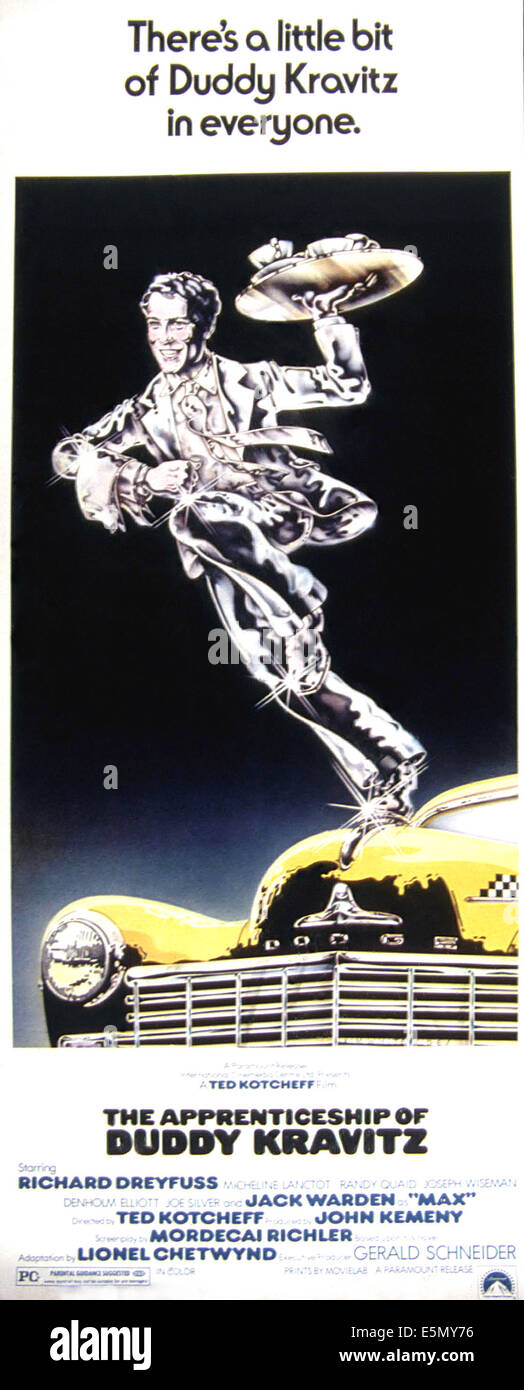 THE APPRENTICESHIP OF DUDDY KRAVITZ, 1974 Stock Photo - Alamy