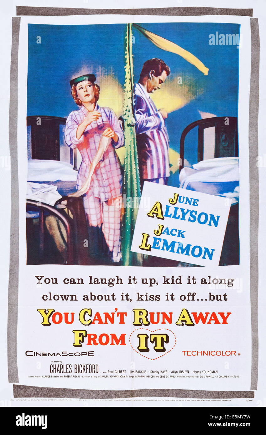 YOU CAN'T RUN AWAY FROM IT, US poster art, from left: June Allyson ...