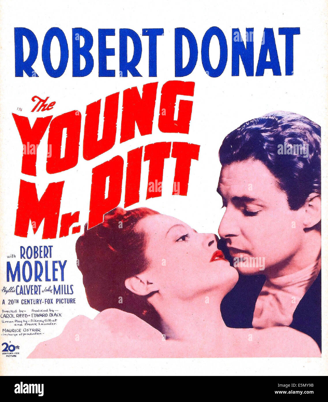 THE YOUNG MR. PITT, US poster, Phyllis Calvert, Robert Donat, 1942. TM ...