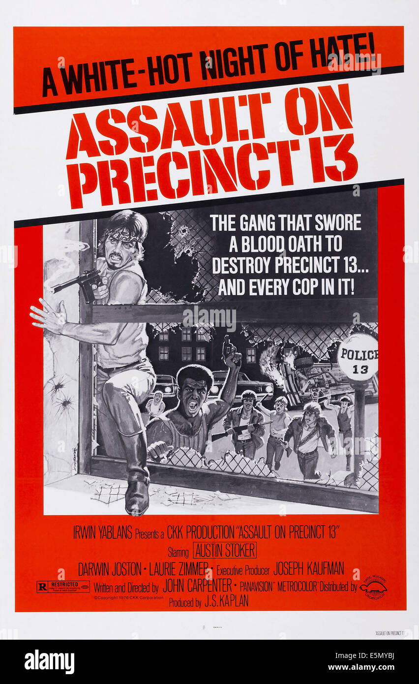 ASSAULT ON PRECINCT 13, US poster art, 1976 Stock Photo - Alamy