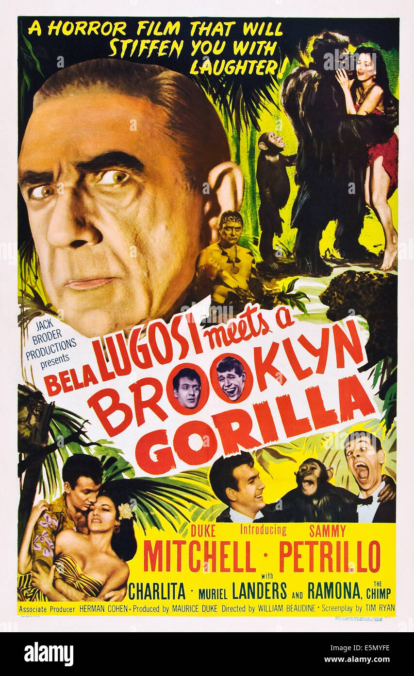 BELA LUGOSI MEETS A BROOKLYN GORILLA, Bela Lugosi, Duke Michell, Sammy ...