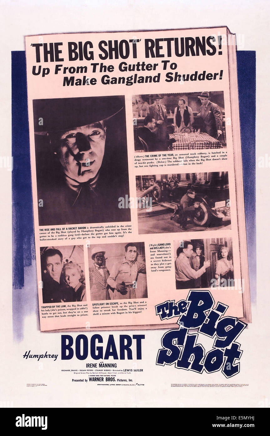 THE BIG SHOT, top left: Humphrey Bogart, 1942 Stock Photo - Alamy