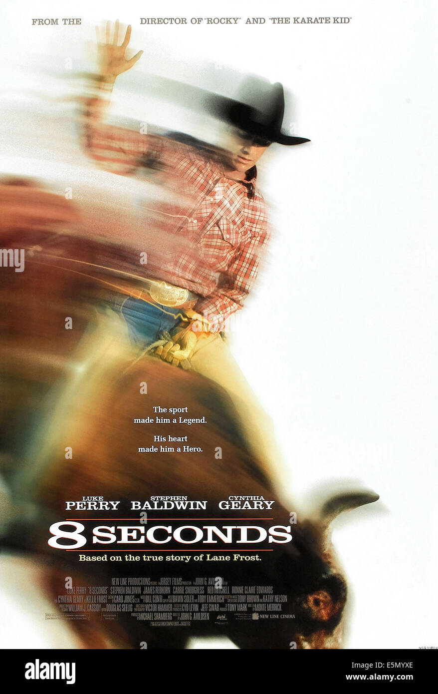 EIGHT SECONDS (aka 8 SECONDS), US poster art, Luke Perry, 1994, ©New ...