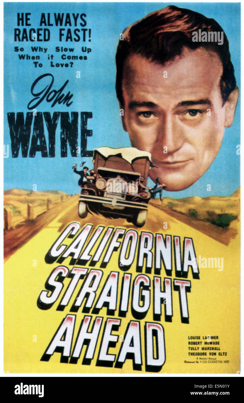 CALIFORNIA STRAIGHT AHEAD!, John Wayne, 1937 Stock Photo - Alamy