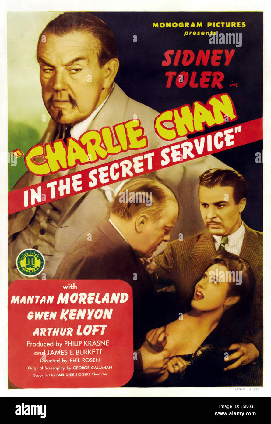 CHARLIE CHAN IN THE SECRET SERVICE, US poster art, Sidney Toler, Mantan ...
