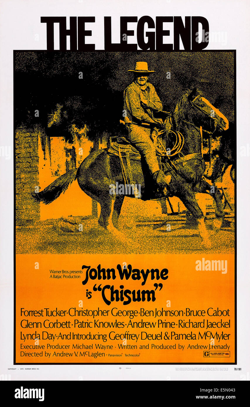 CHISUM, US poster, John Wayne, 1970 Stock Photo - Alamy