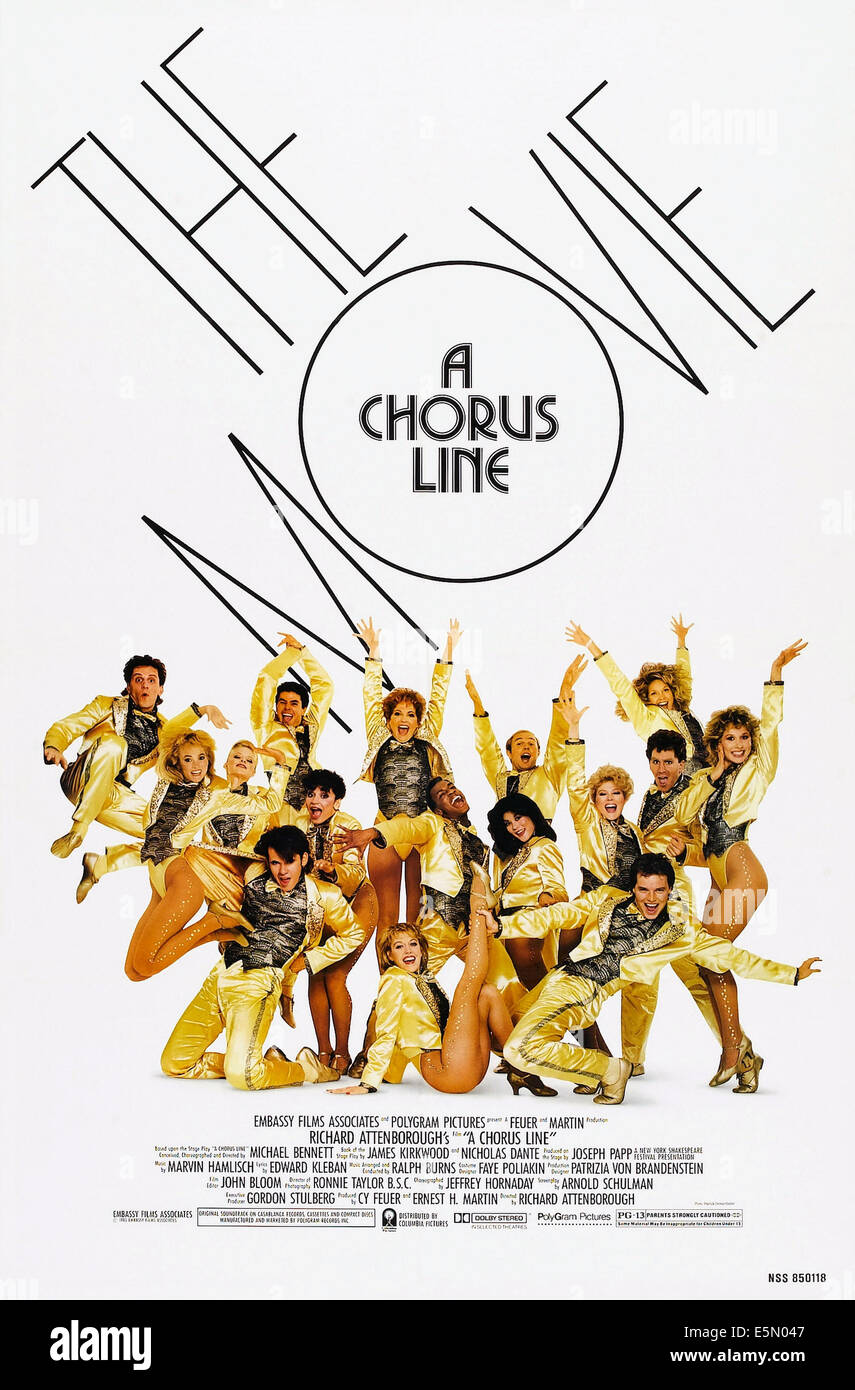 A CHORUS LINE, US poster art, 1985, ©Columbia Pictures/courtesy Everett ...