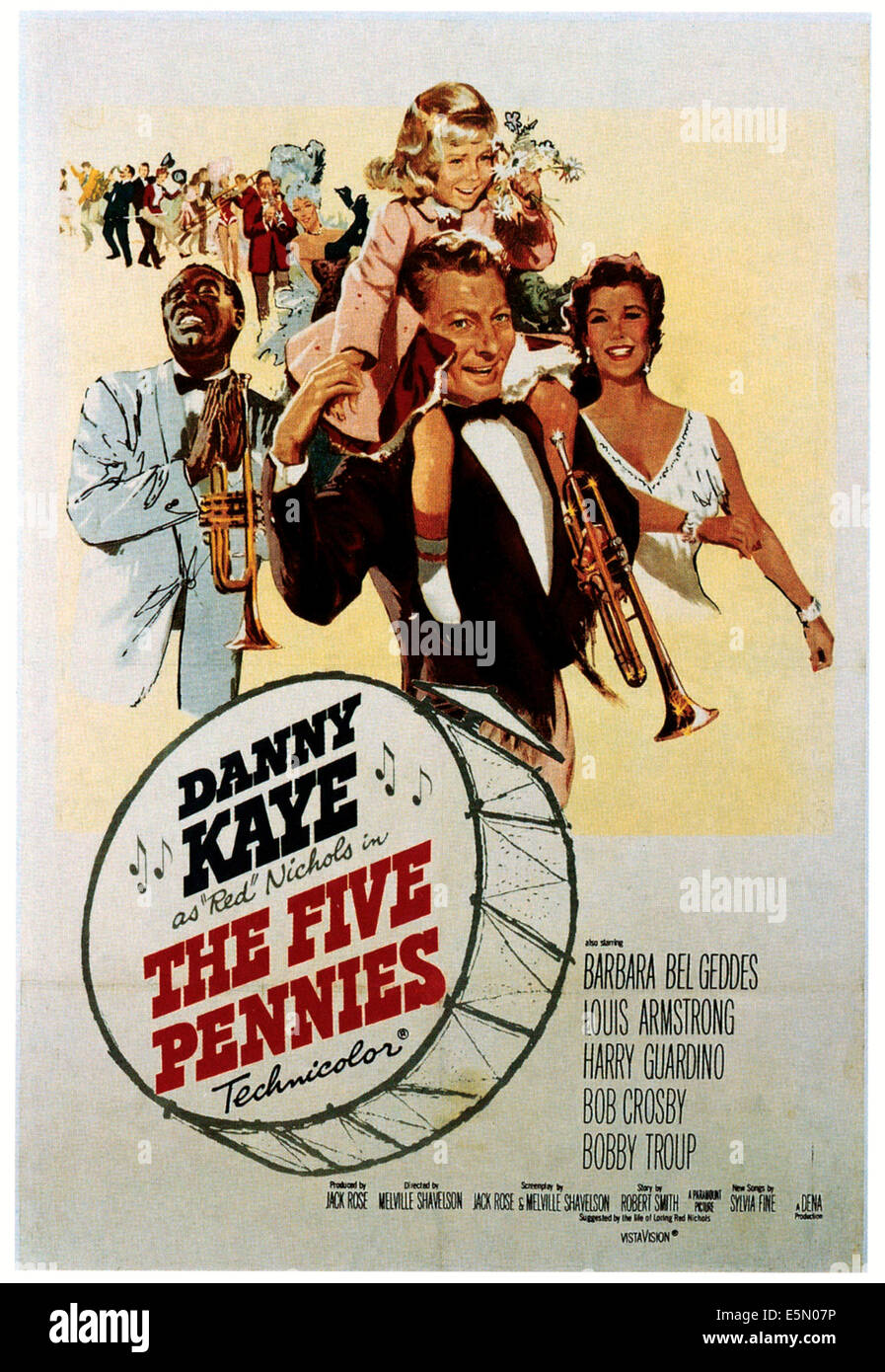 THE FIVE PENNIES, Louis Armstrong, Susan Gordon, Danny Kaye, Barbara ...