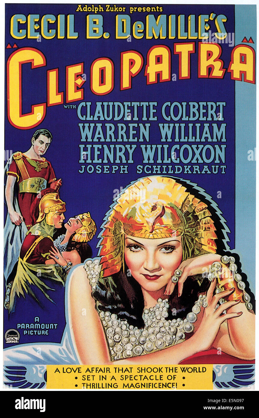 CLEOPATRA, Claudette Colbert, 1934 Stock Photo - Alamy