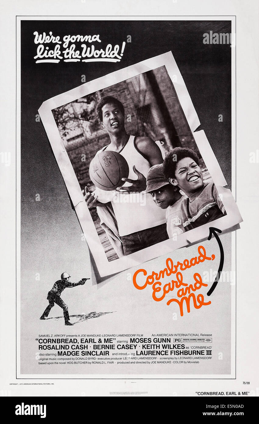 CORNBREAD, EARL AND ME, US poster, from left: Keith Wilkes (aka Jamaal ...