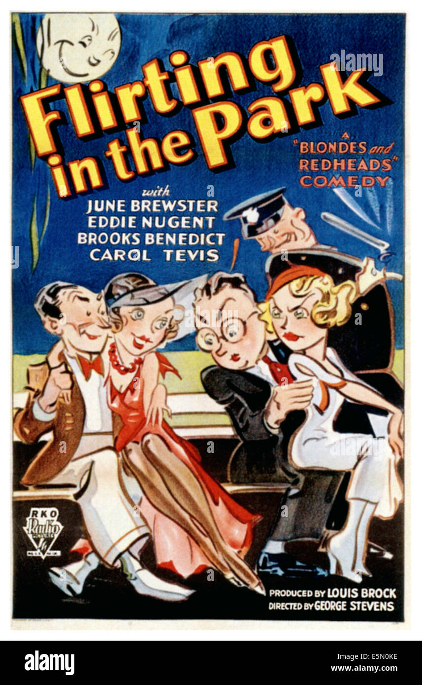 FLIRTING IN THE PARK, poster art, 1933 Stock Photo - Alamy