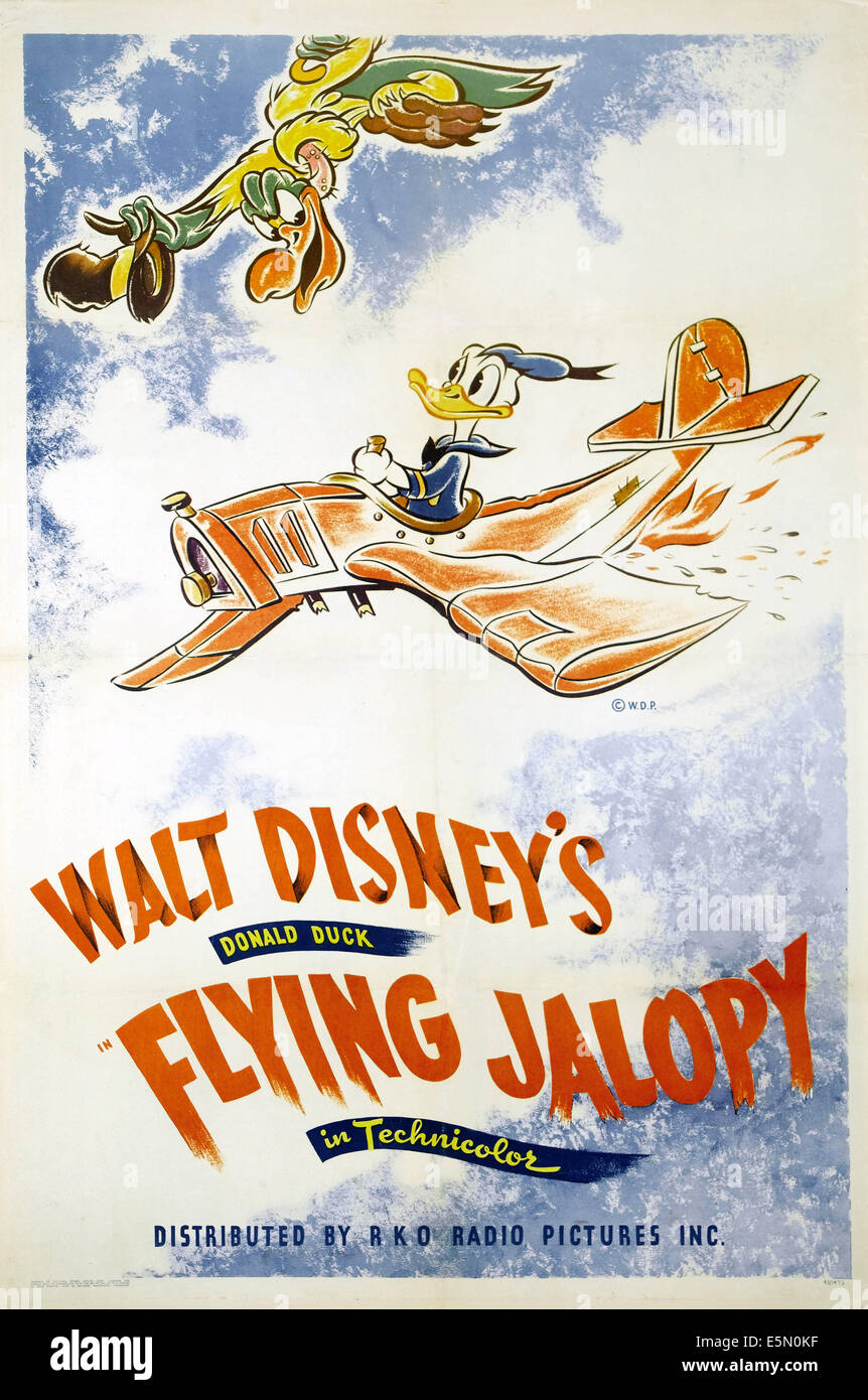 FLYING JALOPY, center: Donald Duck, 1943 Stock Photo - Alamy