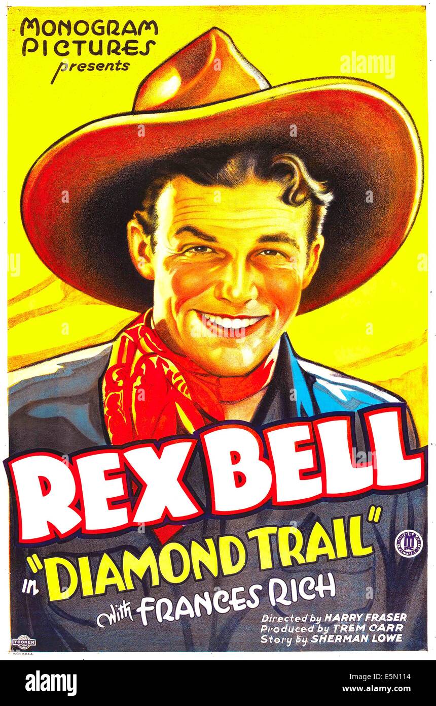 DIAMOND TRAIL, Rex Bell, 1933 Stock Photo - Alamy