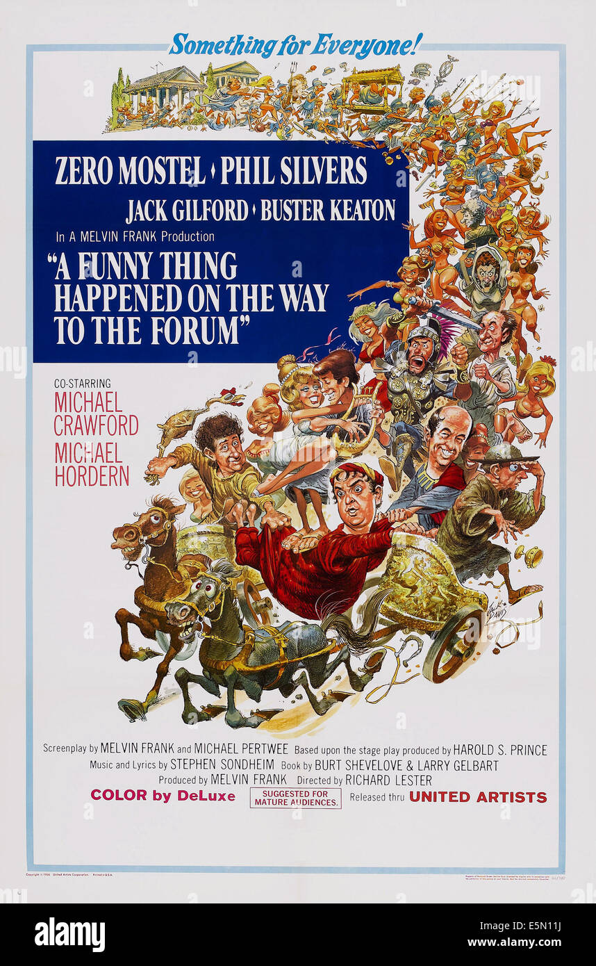 A FUNNY THING HAPPENED ON THE WAY TO THE FORUM, US poster art, front ...
