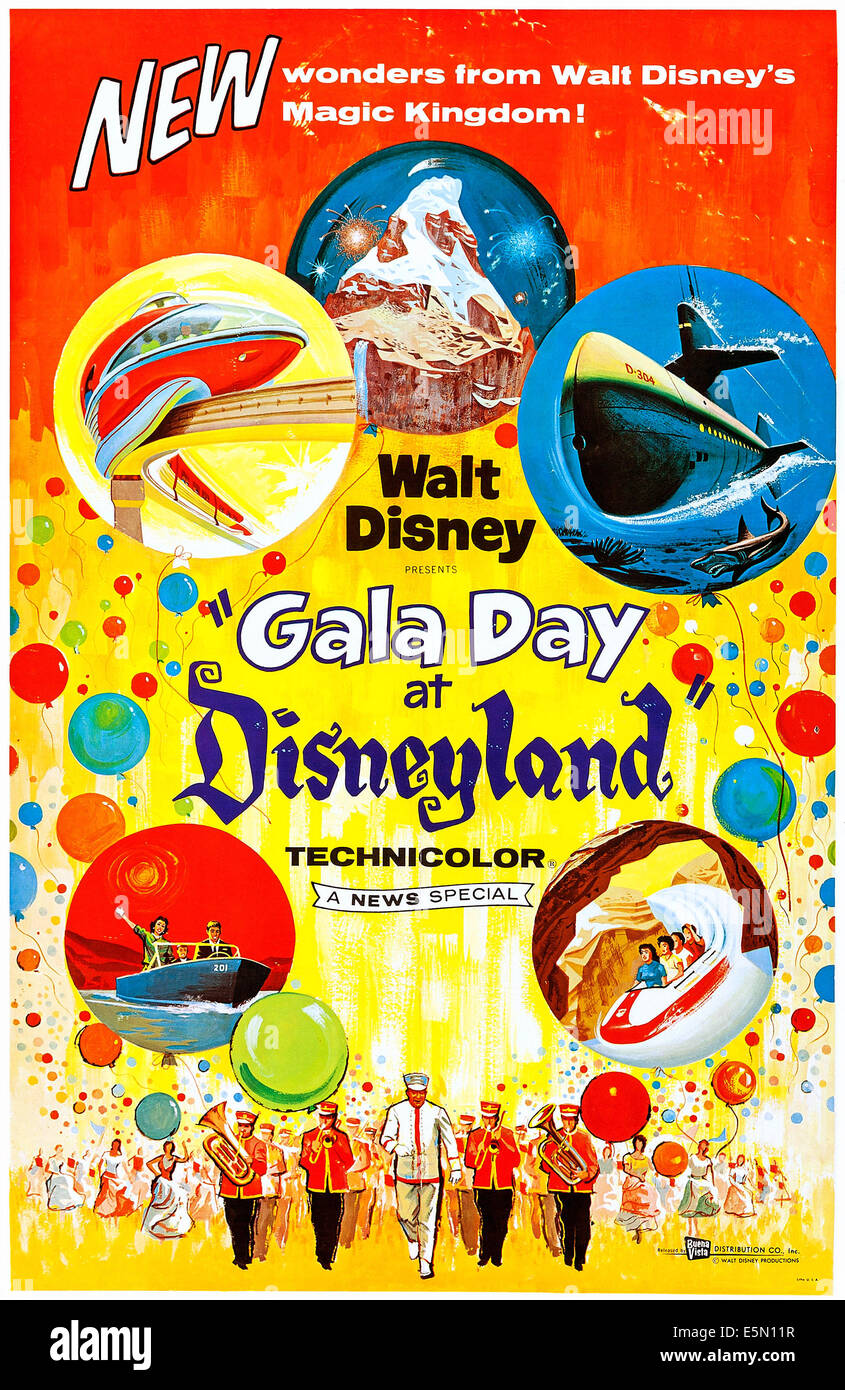 GALA DAY AT DISNEYLAND, US poster art, 1960 Stock Photo - Alamy