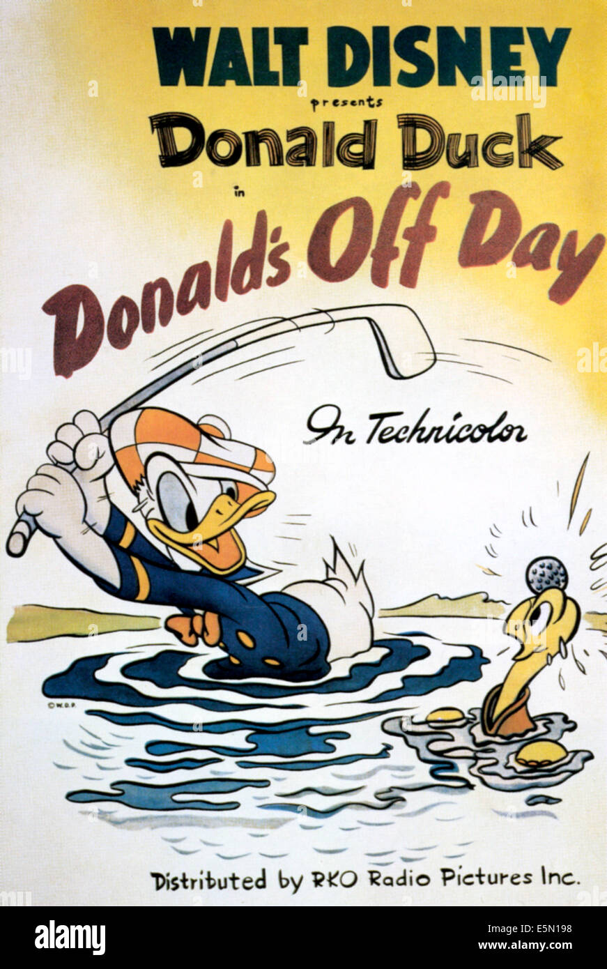DONALD'S OFF DAY, left: Donald Duck, 1944 Stock Photo - Alamy