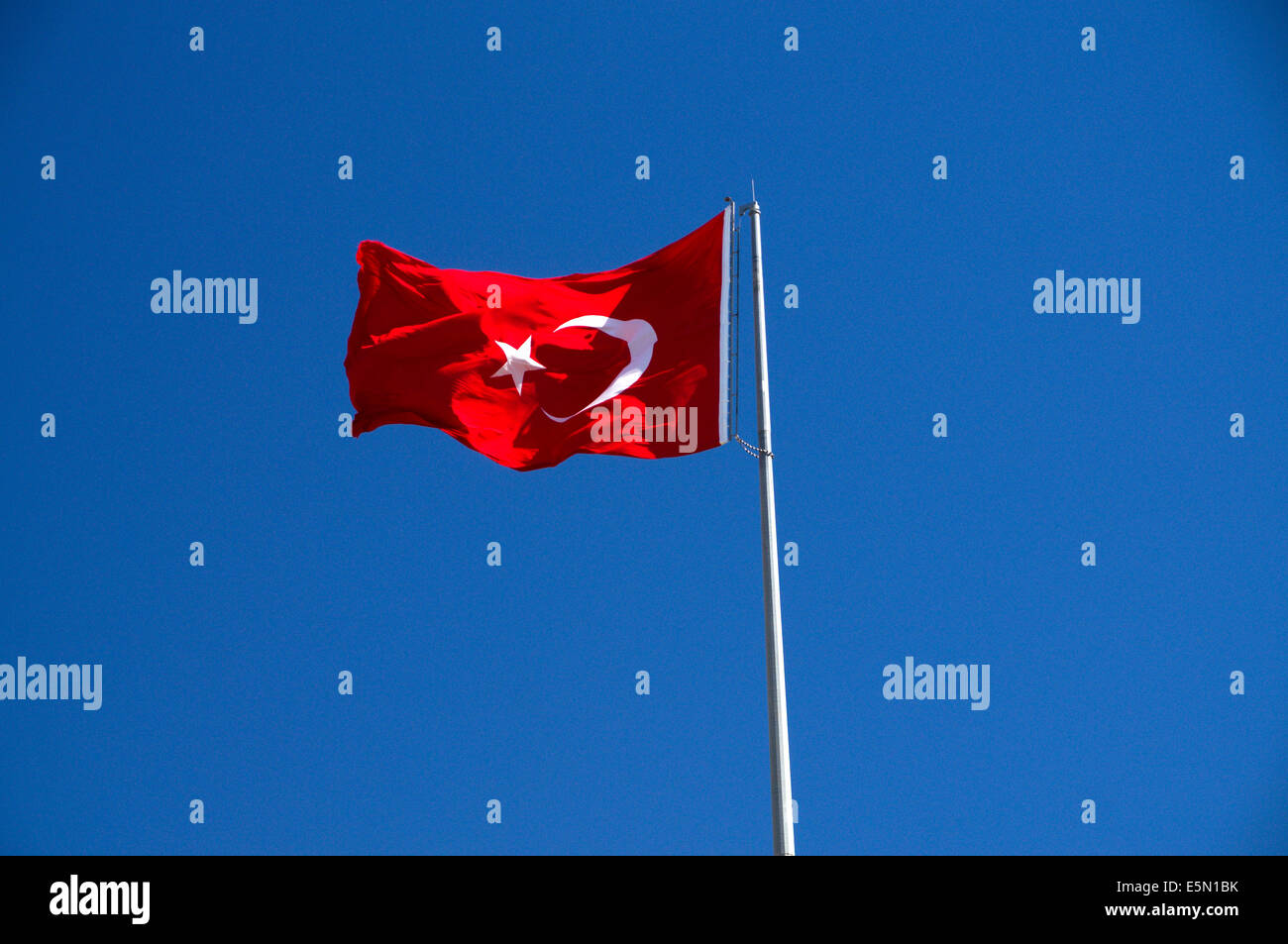Turkish Flag, Bodrum, Turkey, Asia Stock Photo - Alamy
