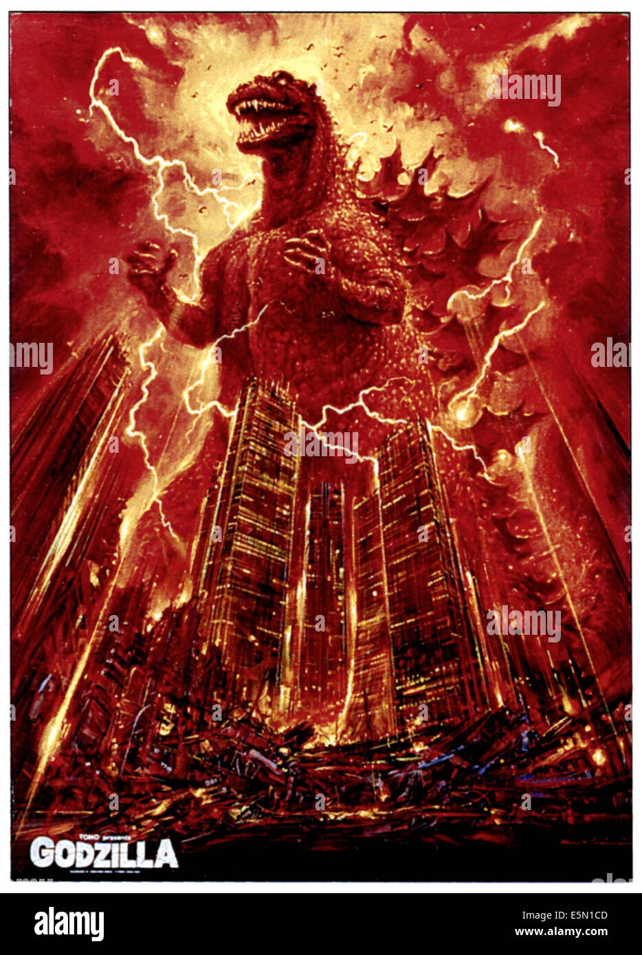 GODZILLA, Godzilla on Japanese poster art, 1984 Stock Photo - Alamy