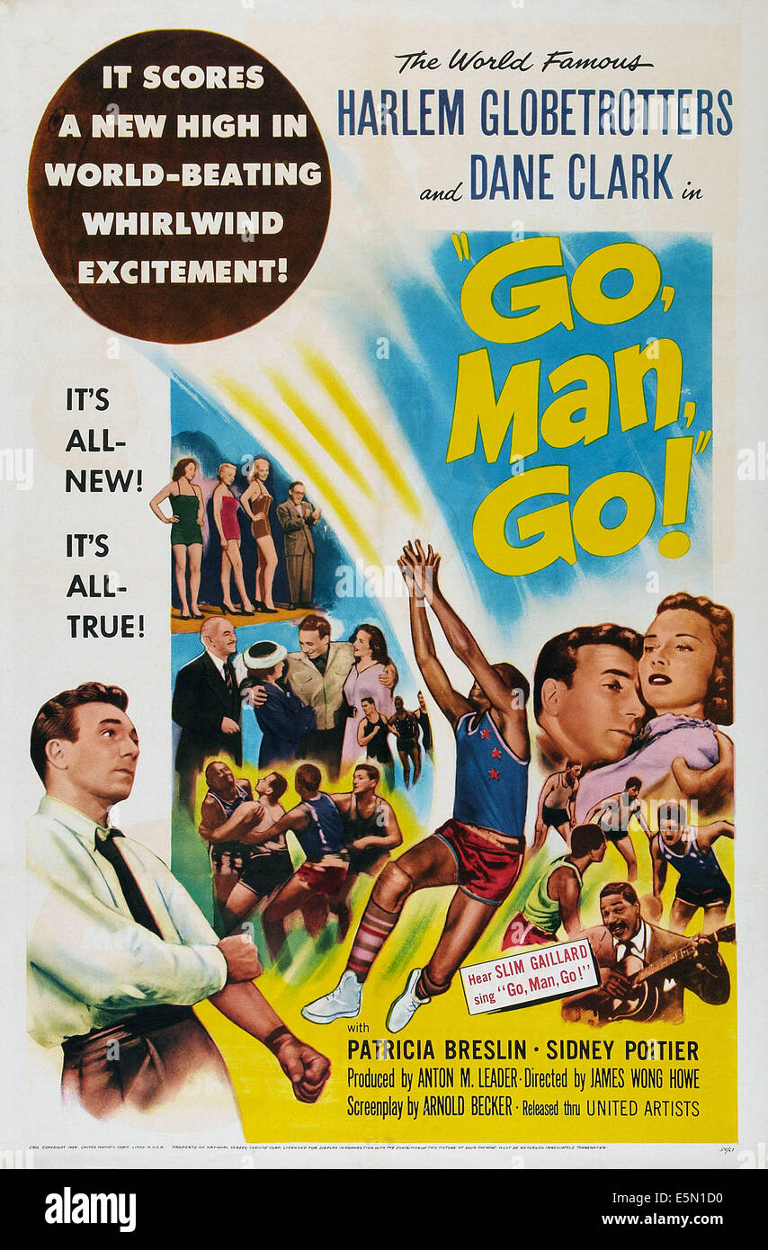 GO, MAN, GO!, US poster art, bottom left: Dane Clark, top right from ...