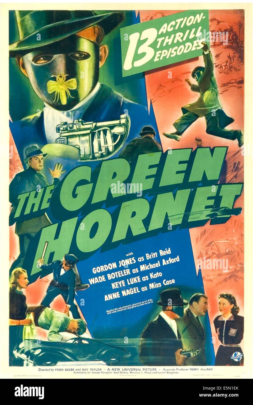 THE GREEN HORNET, top: Gordon Jones (as the Green Hornet), bottom from ...