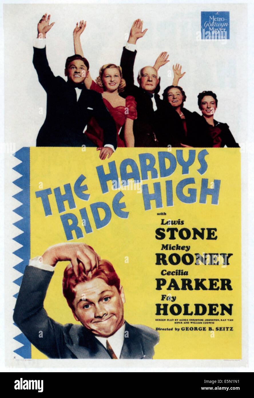 THE HARDYS RIDE HIGH, Mickey Rooney, Ann Rutherford, Cecilia Parker ...
