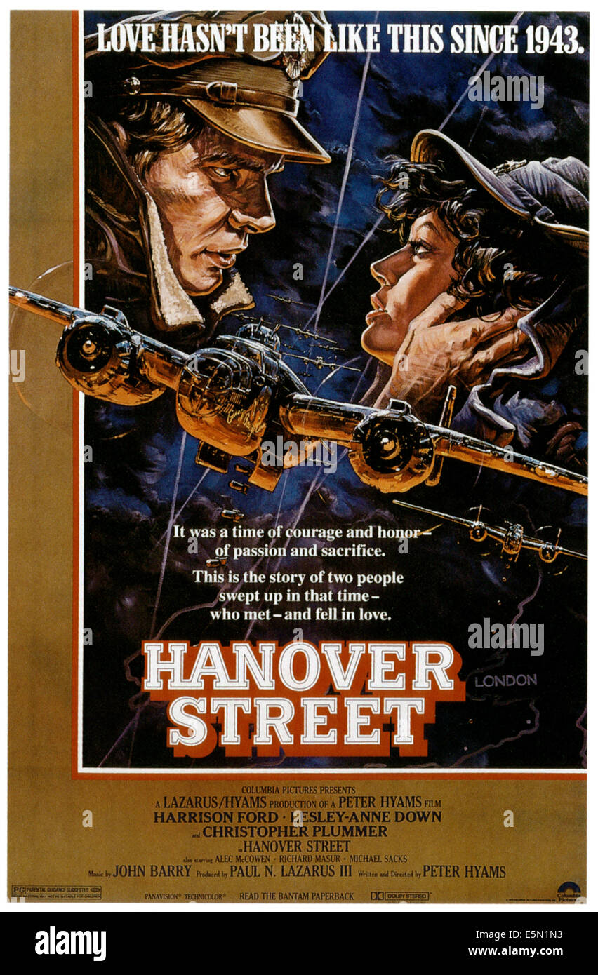 HANOVER STREET, from left: Harrison Ford, Lesley-Anne Down, 1979 Stock ...