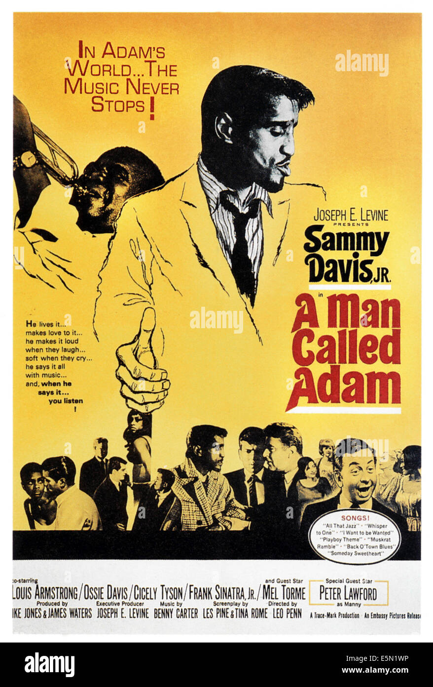 A MAN CALLED ADAM, top from left: Louis Armstrong, Sammy Davis Jr ...