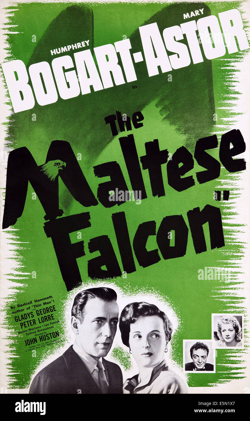 THE MALTESE FALCON, from left: Humphrey Bogart, Mary Astor, Peter Lorre ...
