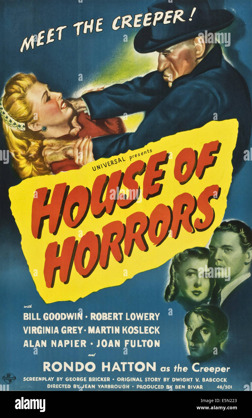 HOUSE OF HORRORS, top right: Rondo Hatton, bottom from left: Virginia ...