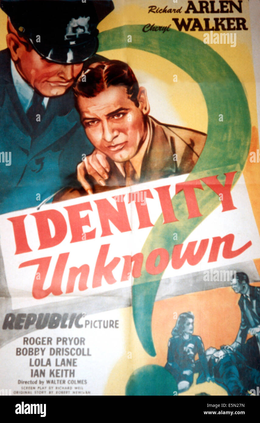 IDENTITY UNKNOWN, Richard Arlen, 1945 Stock Photo - Alamy