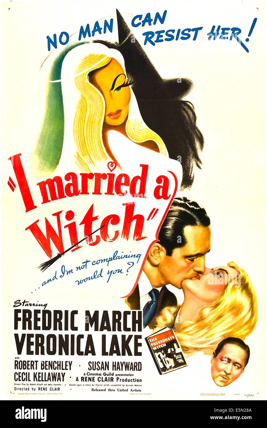 I MARRIED A WITCH, bottom from left: Fredric March, Veronica Lake ...