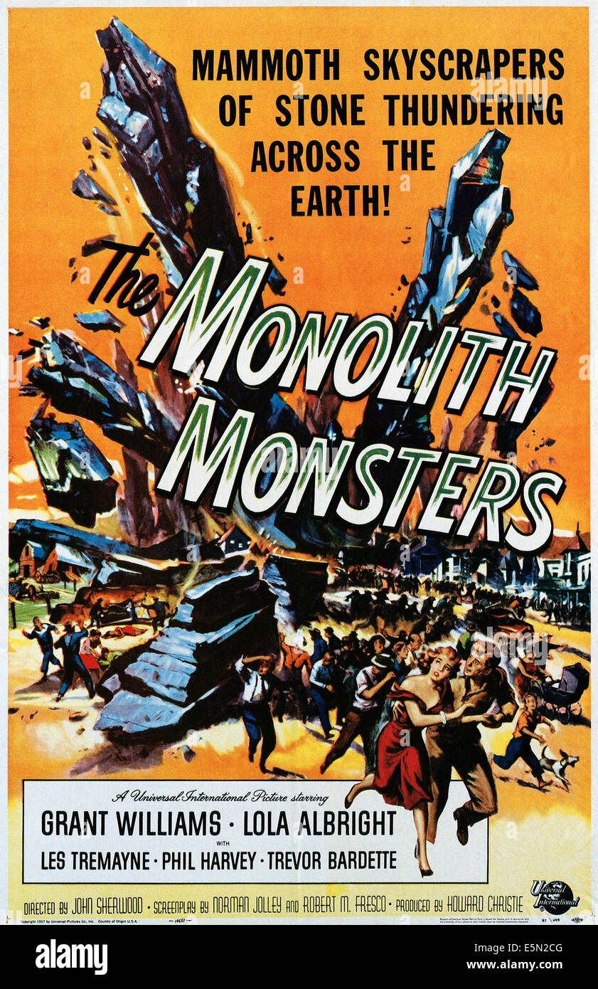 THE MONOLITH MONSTERS, bottom right from left to right: Lola Albright ...