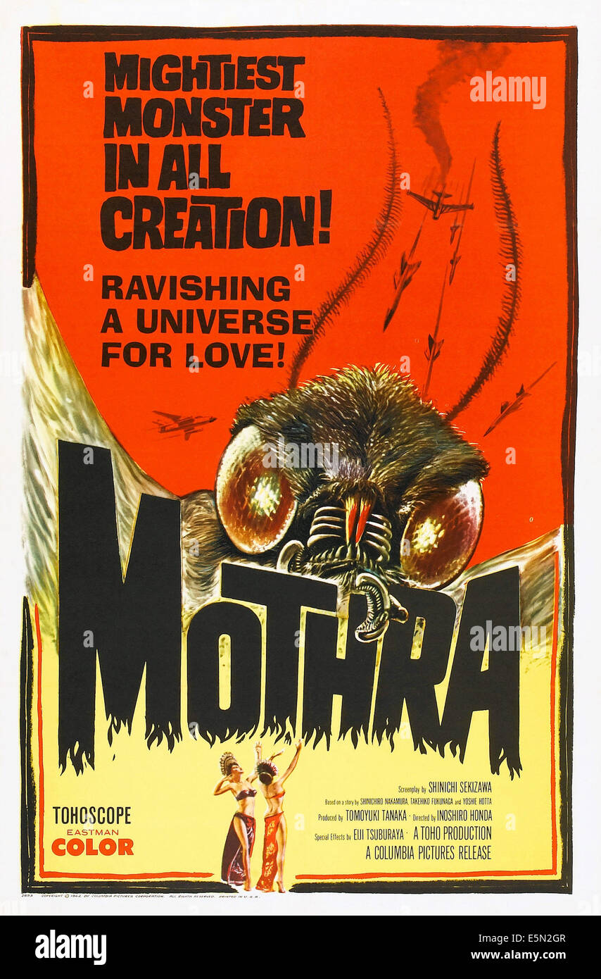MOTHRA, US poster art, 1961 Stock Photo - Alamy
