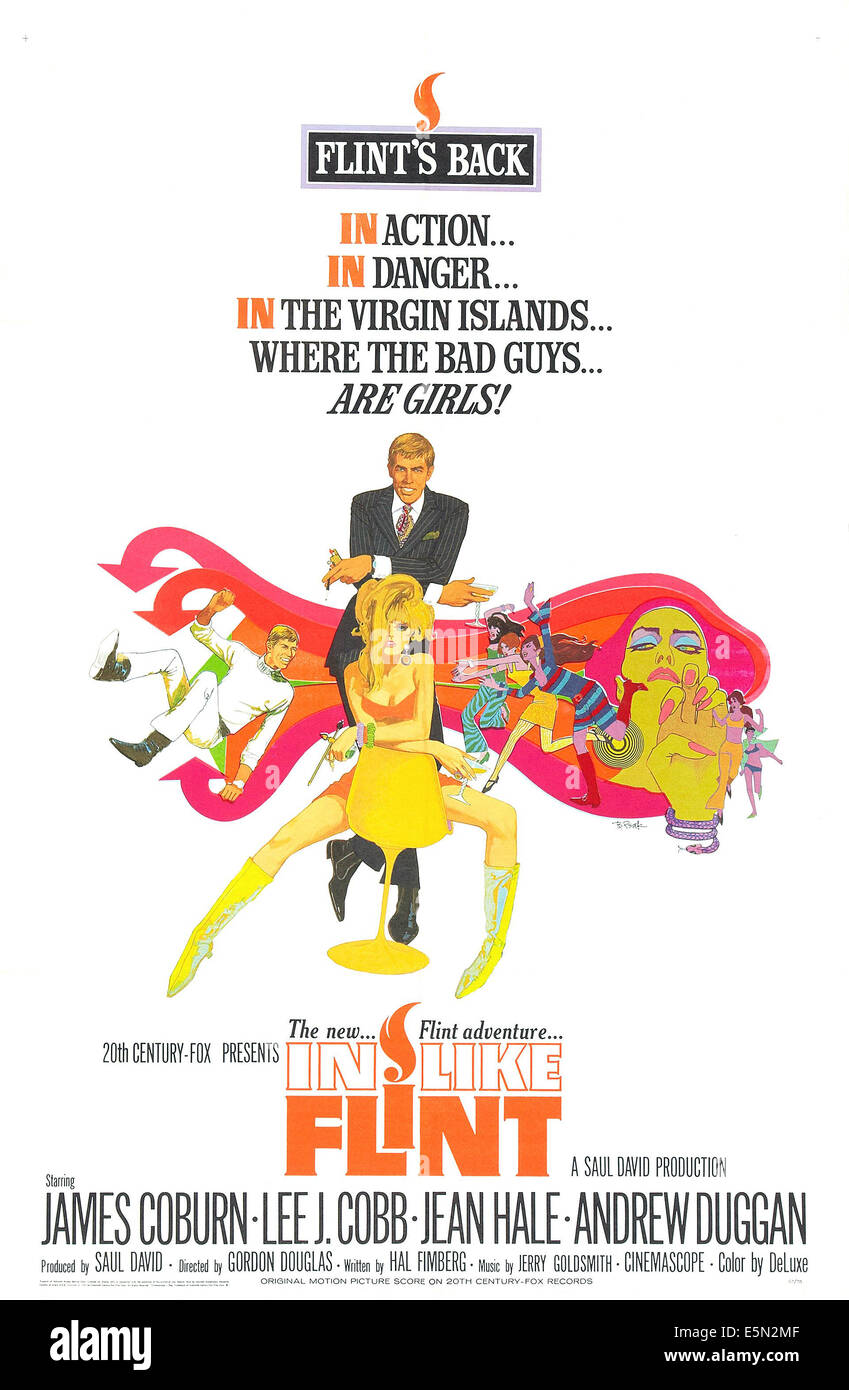 IN LIKE FLINT, James Coburn, poster art, 1967. TM and Copyright © 20th ...