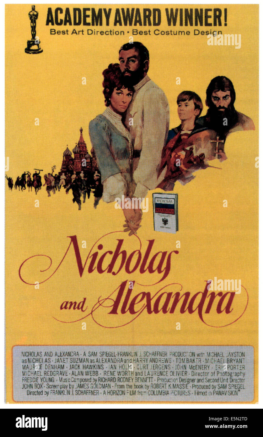 NICHOLAS AND ALEXANDRA, from left: Janet Suzman, Michael Jayston ...