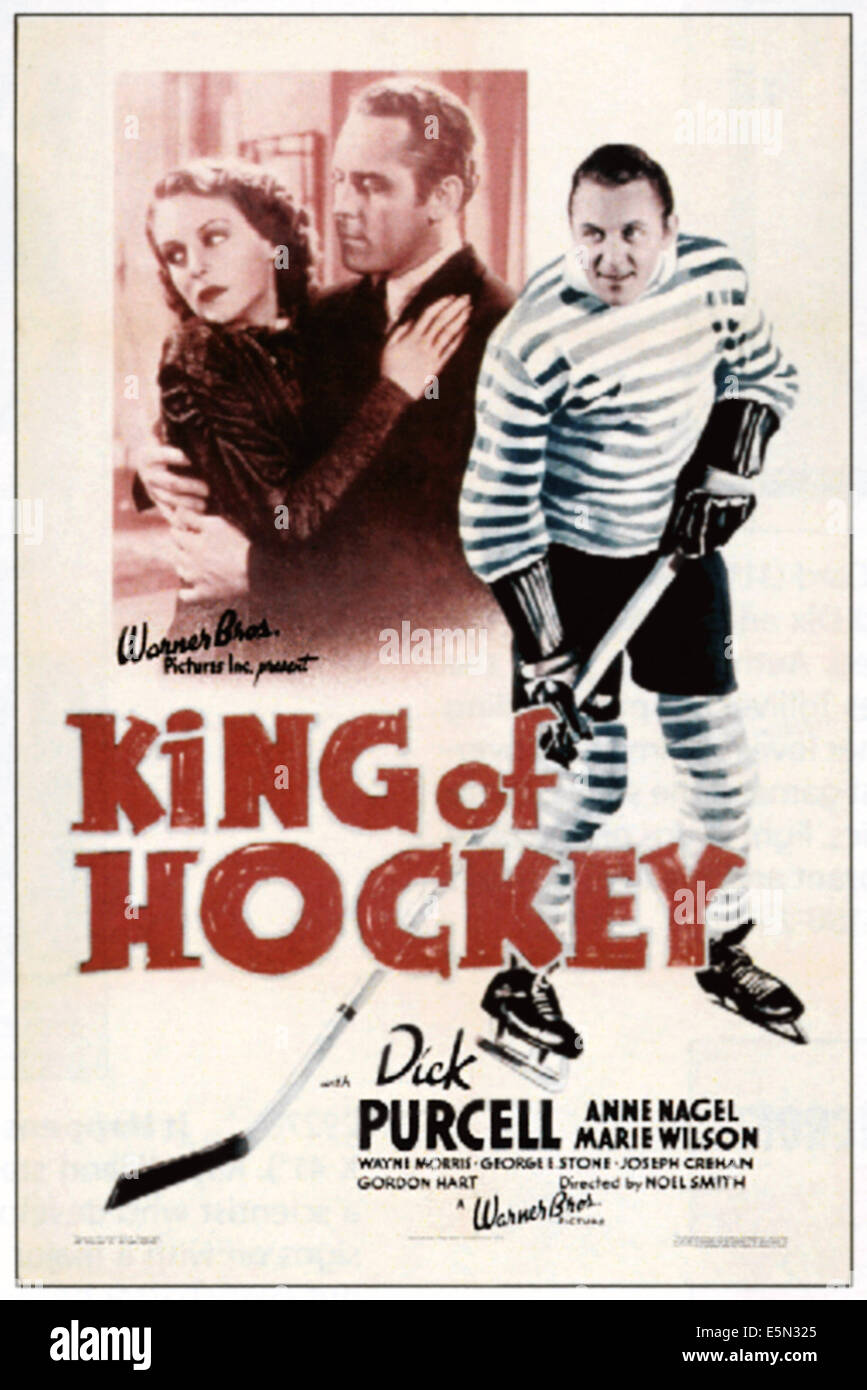 KING OF HOCKEY, from left: Anne Nagel, Dick Purcell, 1936 Stock Photo - Alamy