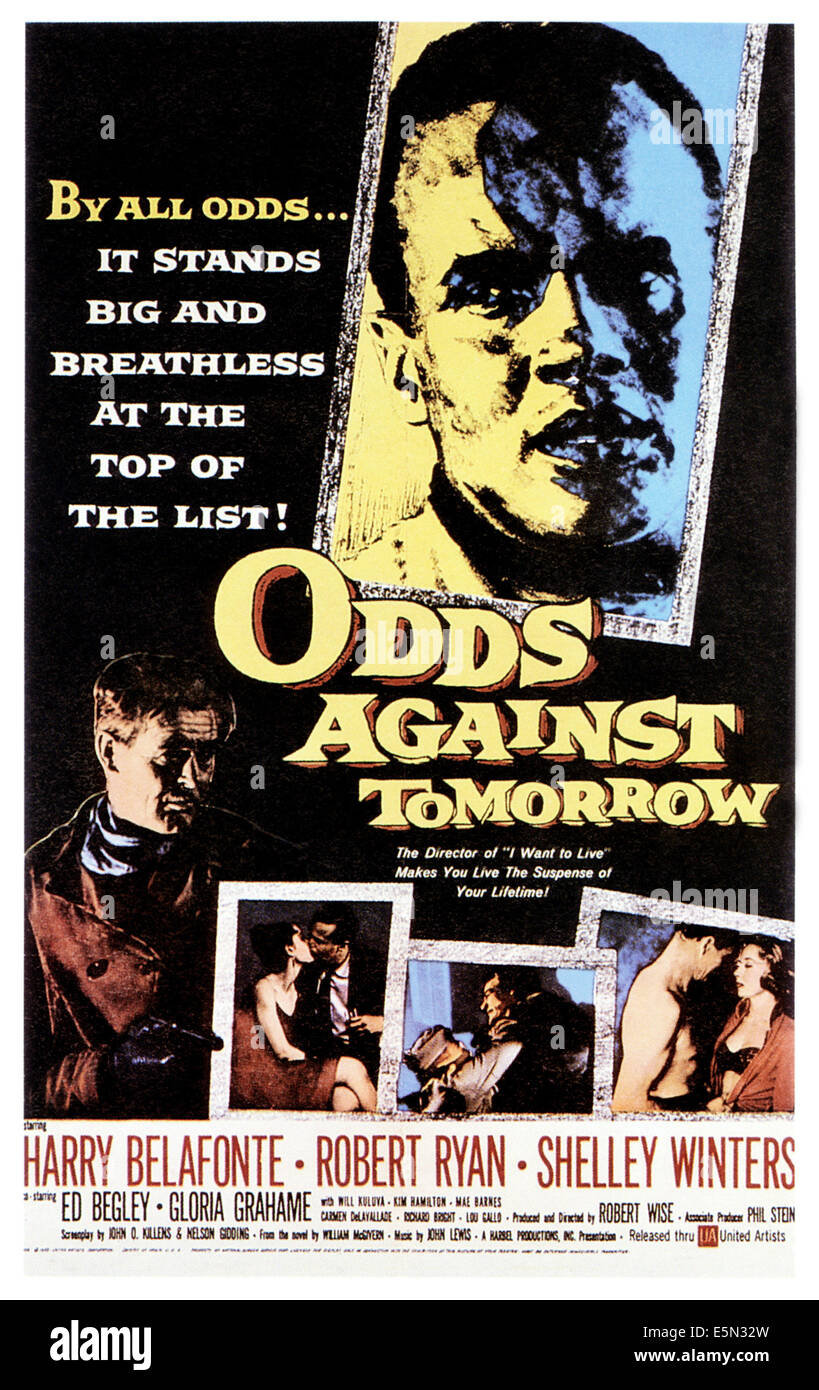 ODDS AGAINST TOMORROW, top: Harry Belafonte, bottom left: Robert Ryan ...